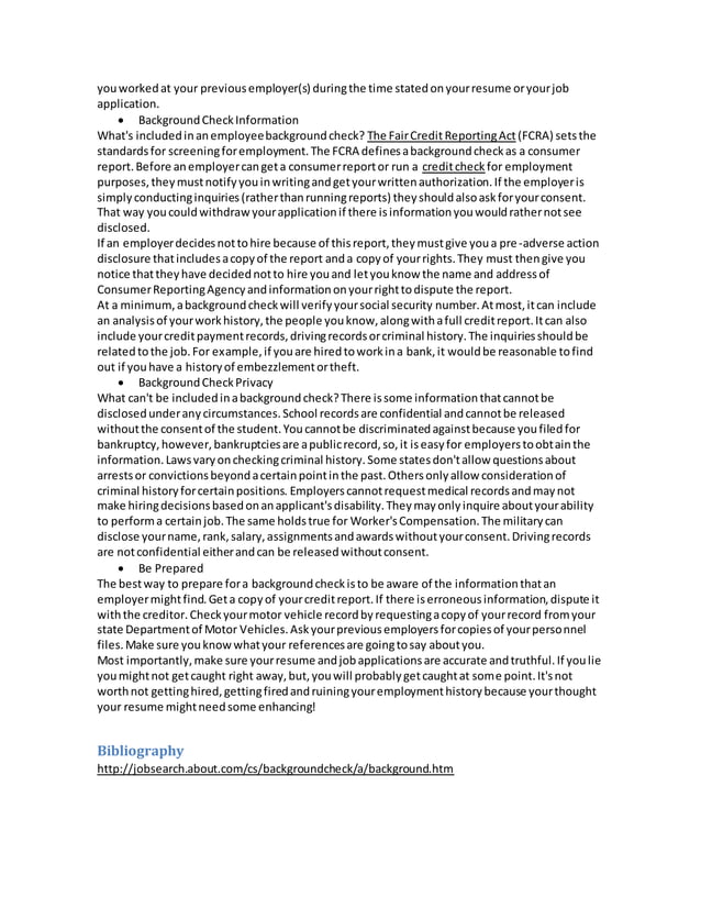 Reference check and background | PDF