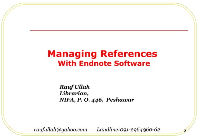 Reference citation styles p | PPT