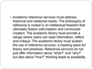 Reference department | PPTX | Undergraduate Education | College Education