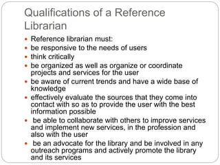 Reference department | PPTX | Undergraduate Education | College Education