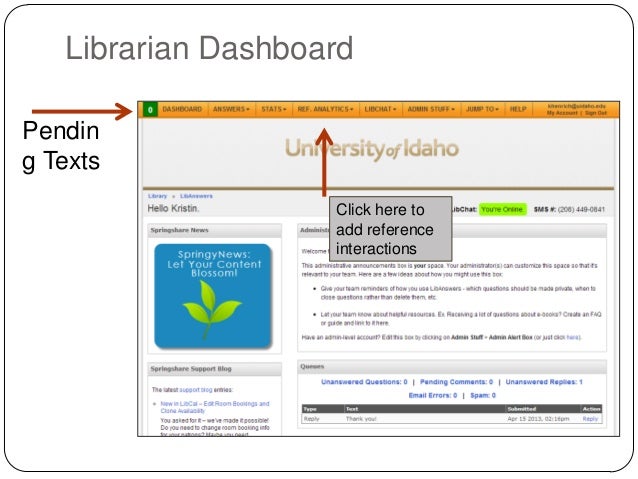 Snapshot: University of Idaho Library Reference Department