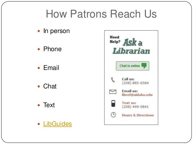 Snapshot: University of Idaho Library Reference Department