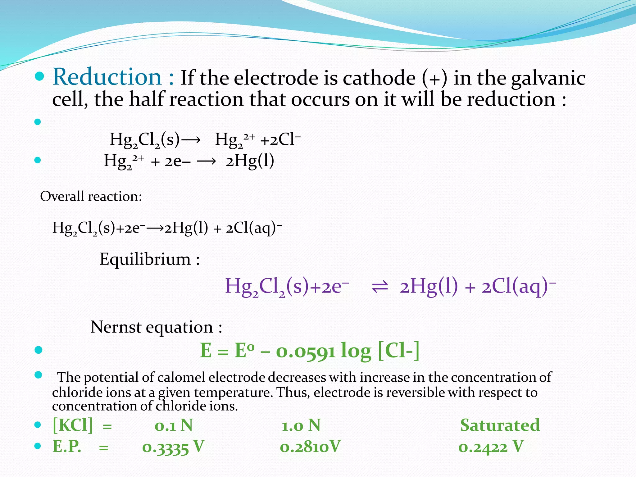 Engineering Chemistry Module 1 : Reference Electrodes | PDF