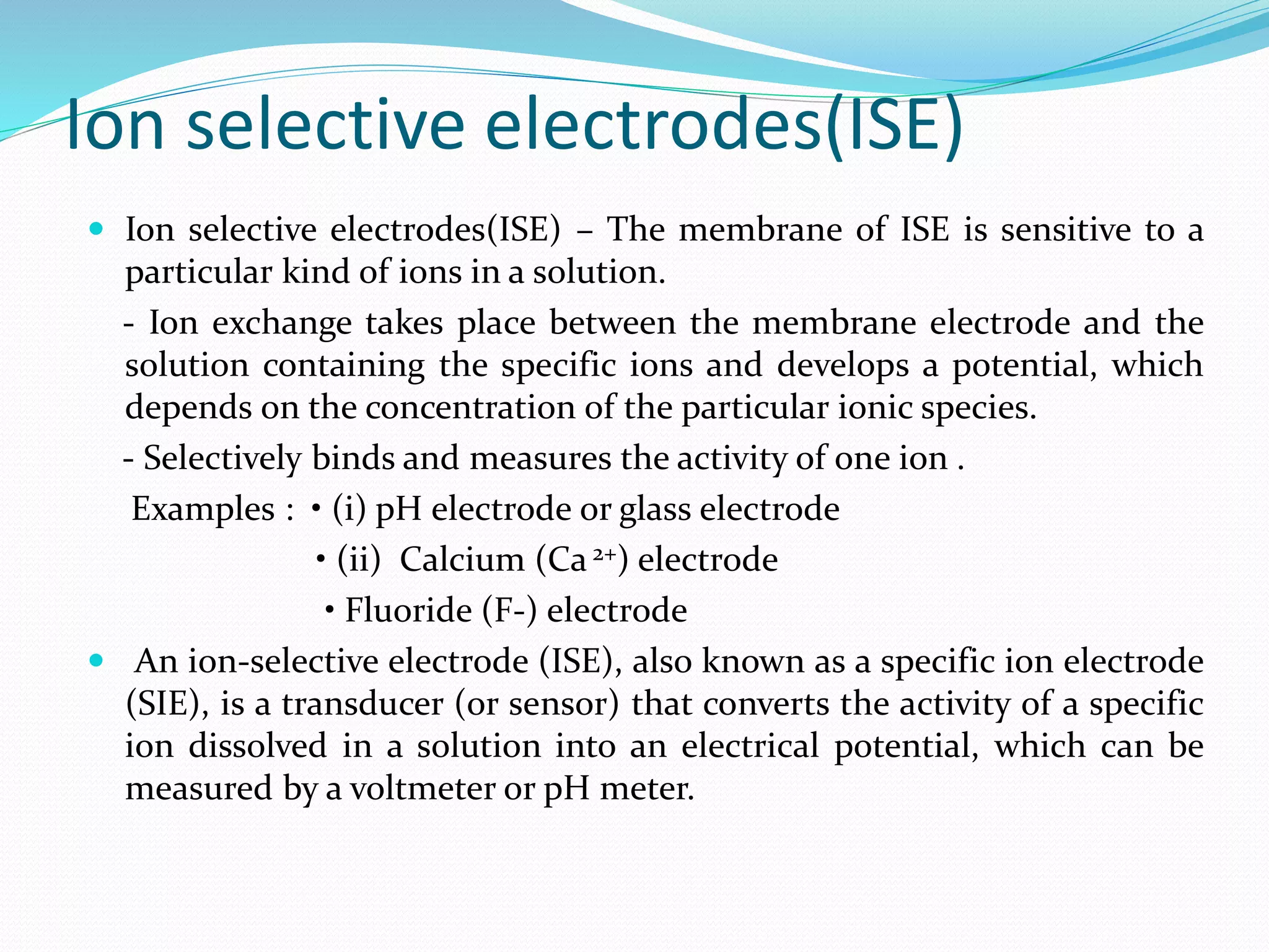 Engineering Chemistry Module 1 : Reference Electrodes | PDF