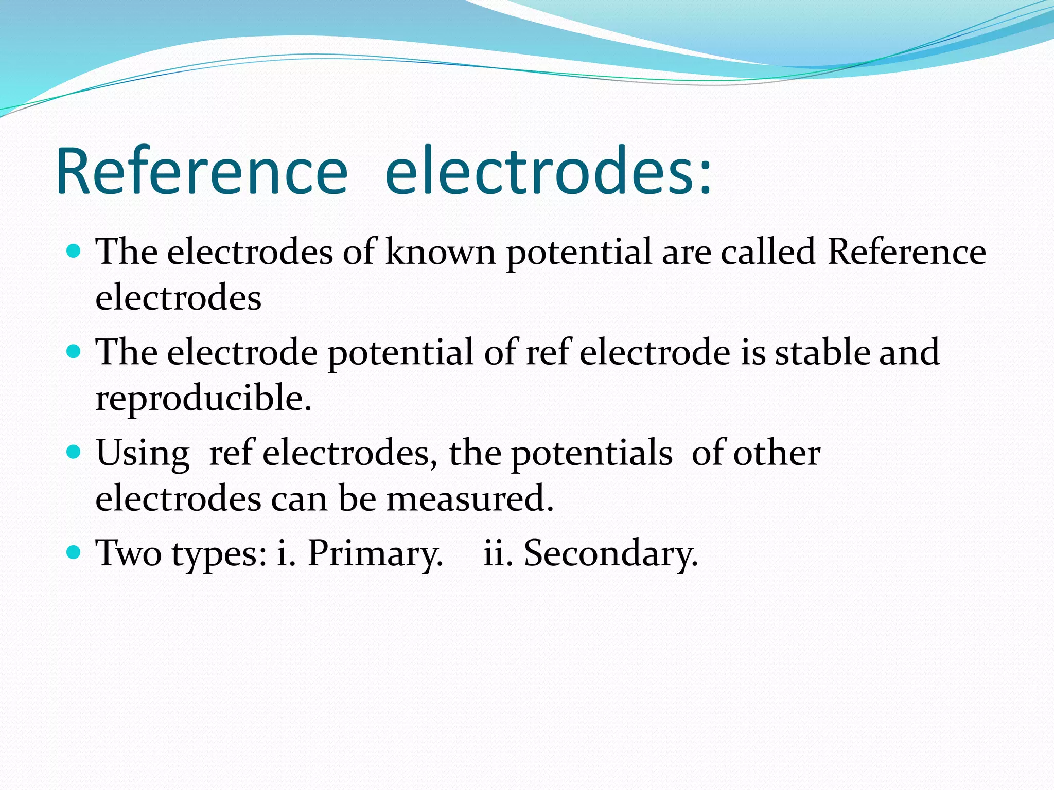 Engineering Chemistry Module 1 : Reference Electrodes | PDF