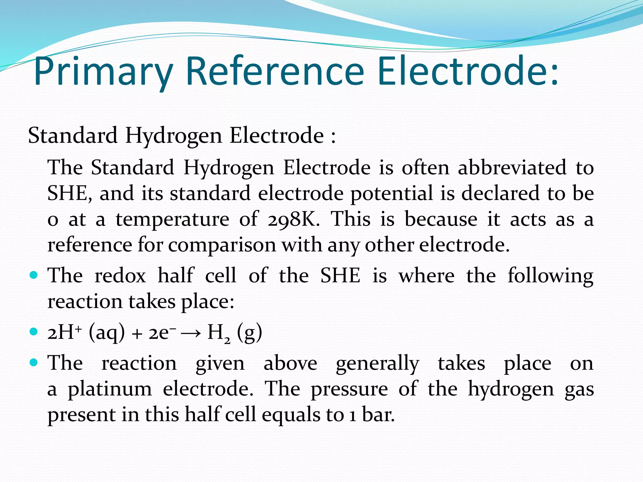 Engineering Chemistry Module 1 : Reference Electrodes | PDF