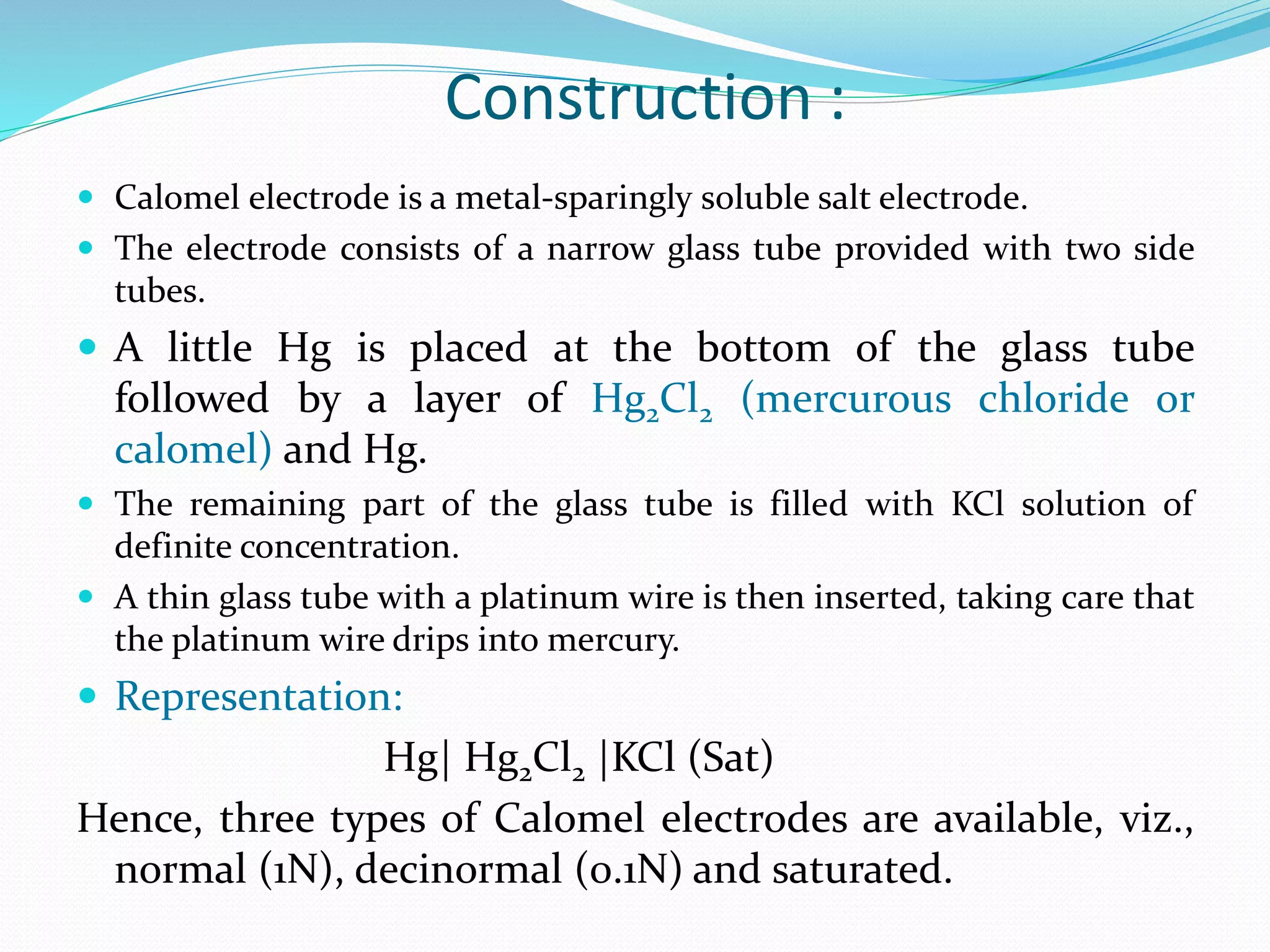 Engineering Chemistry Module 1 : Reference Electrodes | PDF