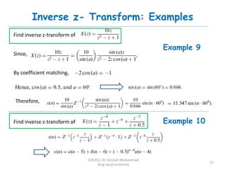 Reference for z and inverse z transform | PDF | Science