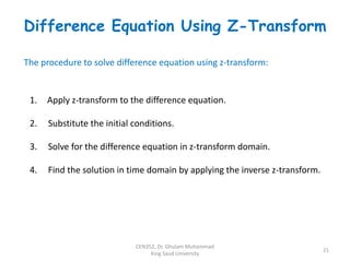 Reference for z and inverse z transform | PDF