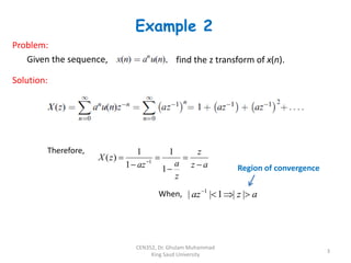 Reference for z and inverse z transform | PDF