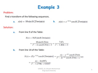 Reference for z and inverse z transform | PDF