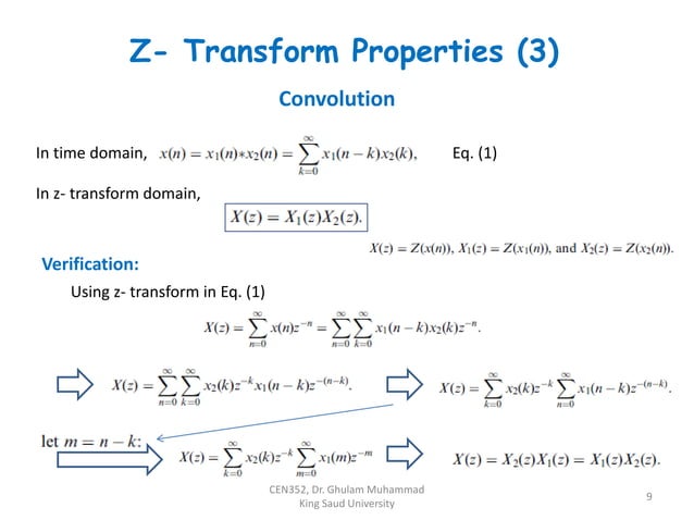 Reference for z and inverse z transform | PDF | Science