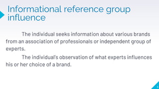 Reference group and Consumer Behaviour | PPTX