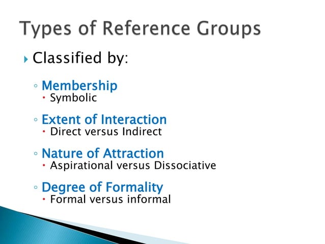 Reference Groups | PPTX