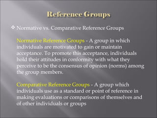 Reference groups and families | PPT