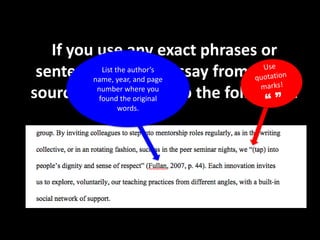 Basic Academic Reference How To | PPT