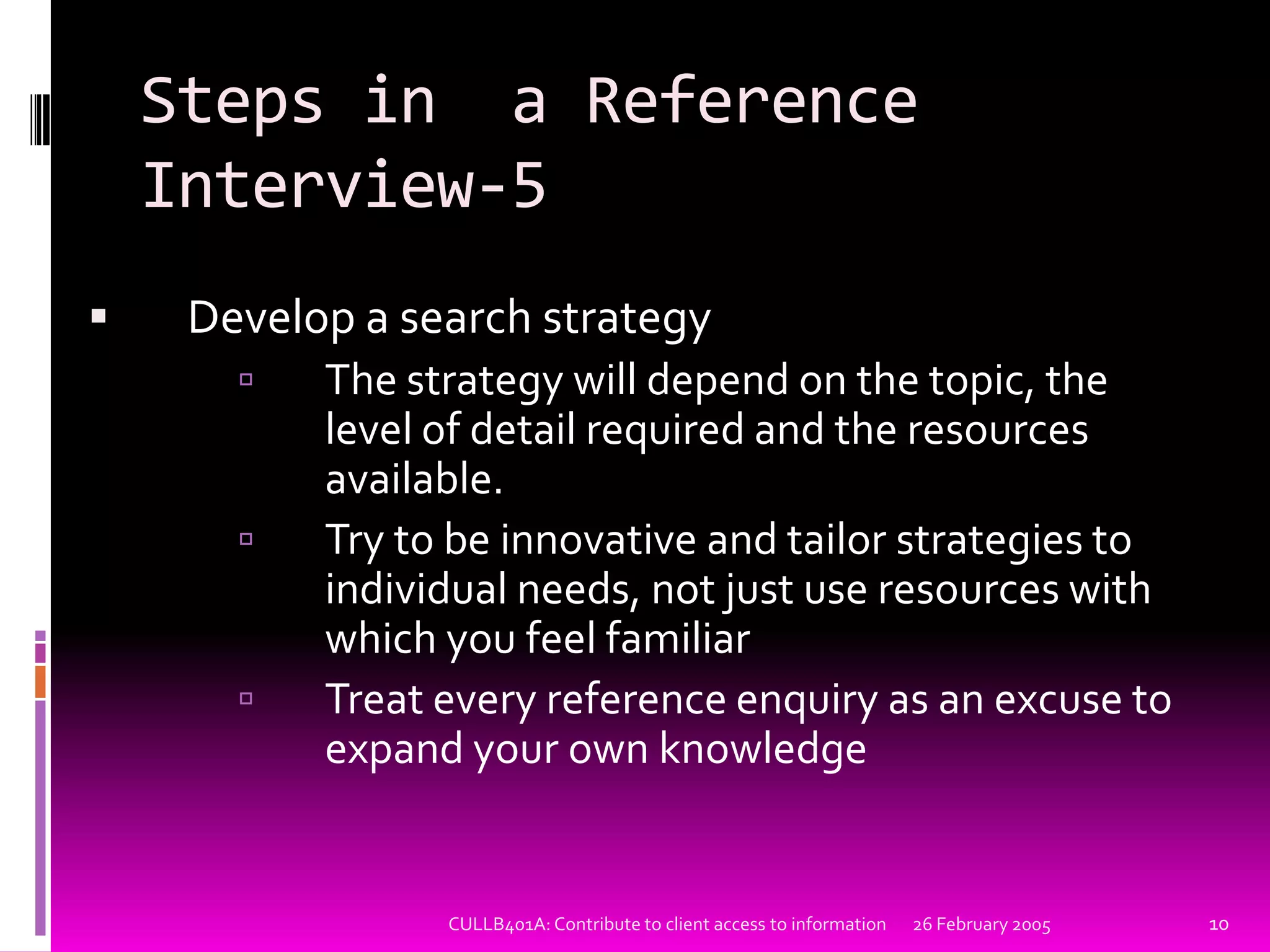 Reference interview | PPT