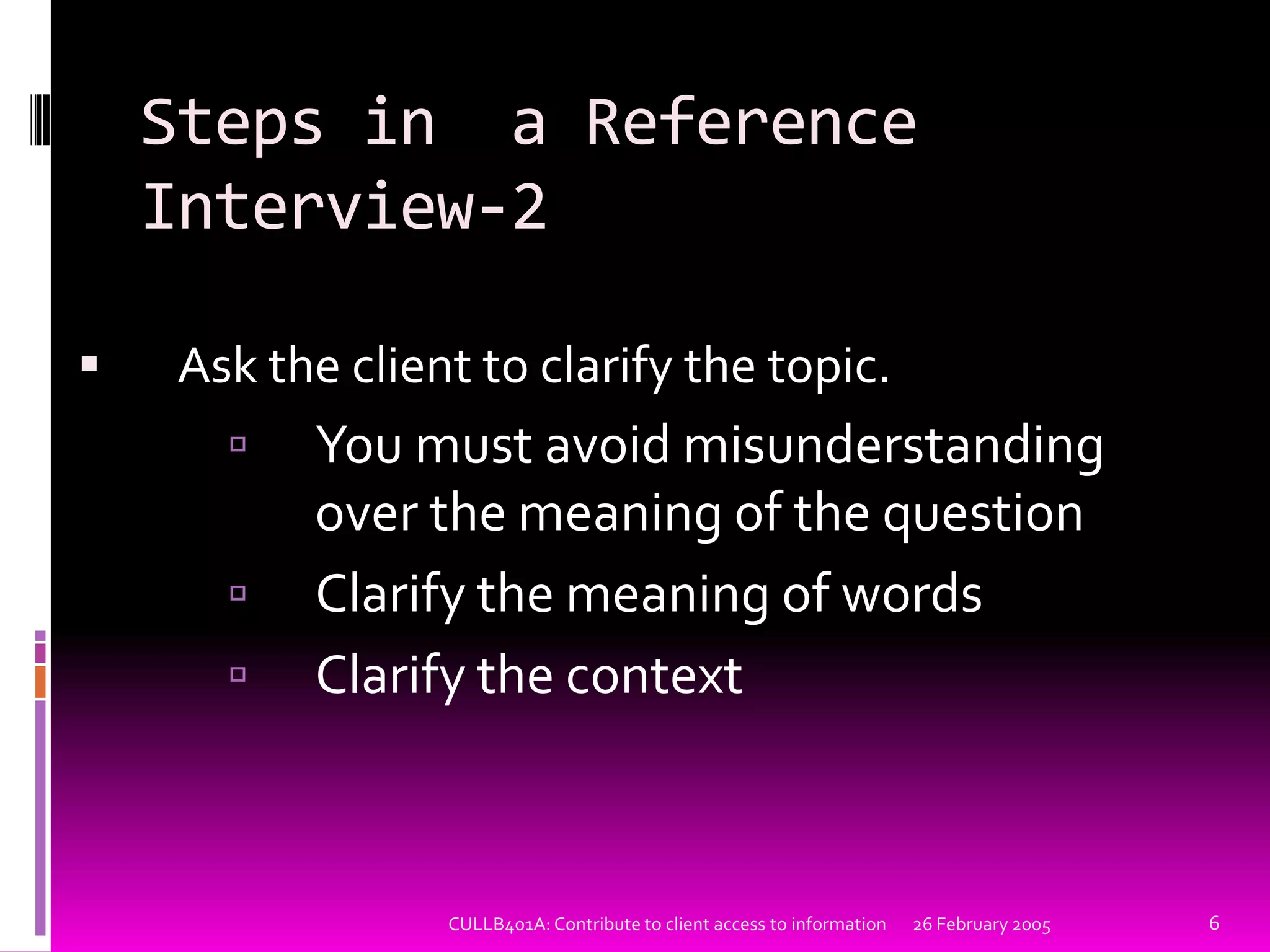 Reference interview | PPT