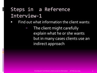 Reference interview | PPT