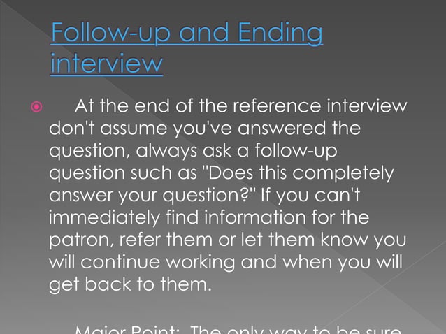 Reference interview | PPT