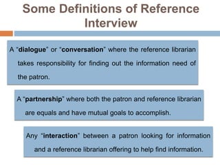 Reference interview | PPTX