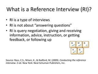Reference interviews | PPTX