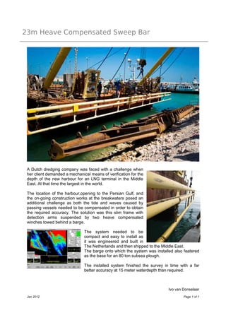 23m Heave Compensated Sweep Bar | PDF