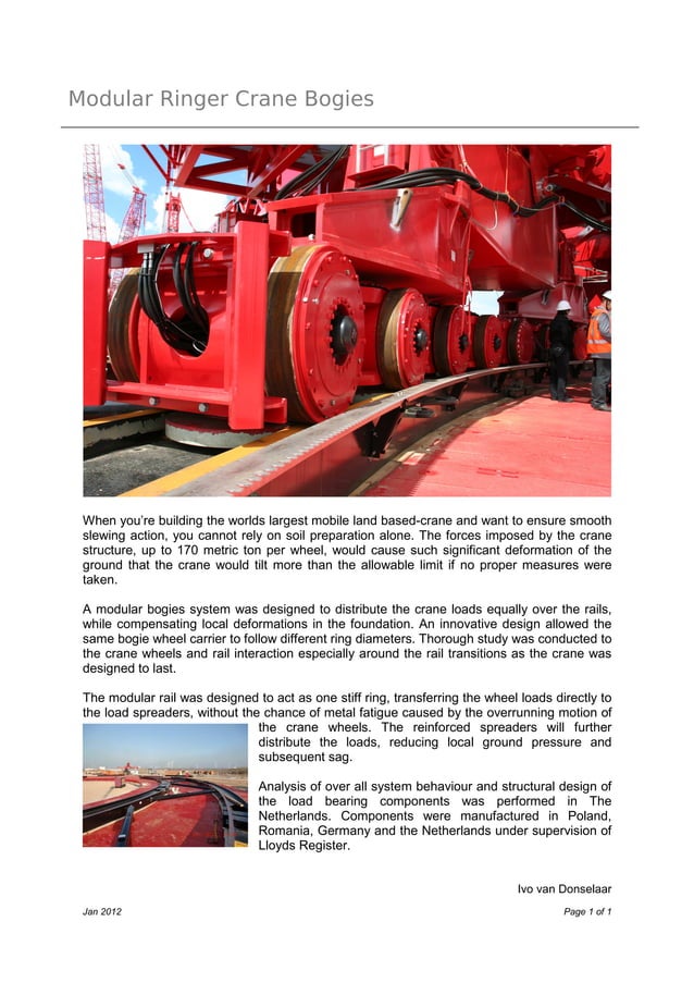 Modular Ringer Crane Bogies | PDF | Rail Travel | Travel Type