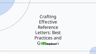 Reference Letter, How to Write References | PPTX