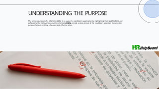 Reference Letter, How to Write References | PPTX