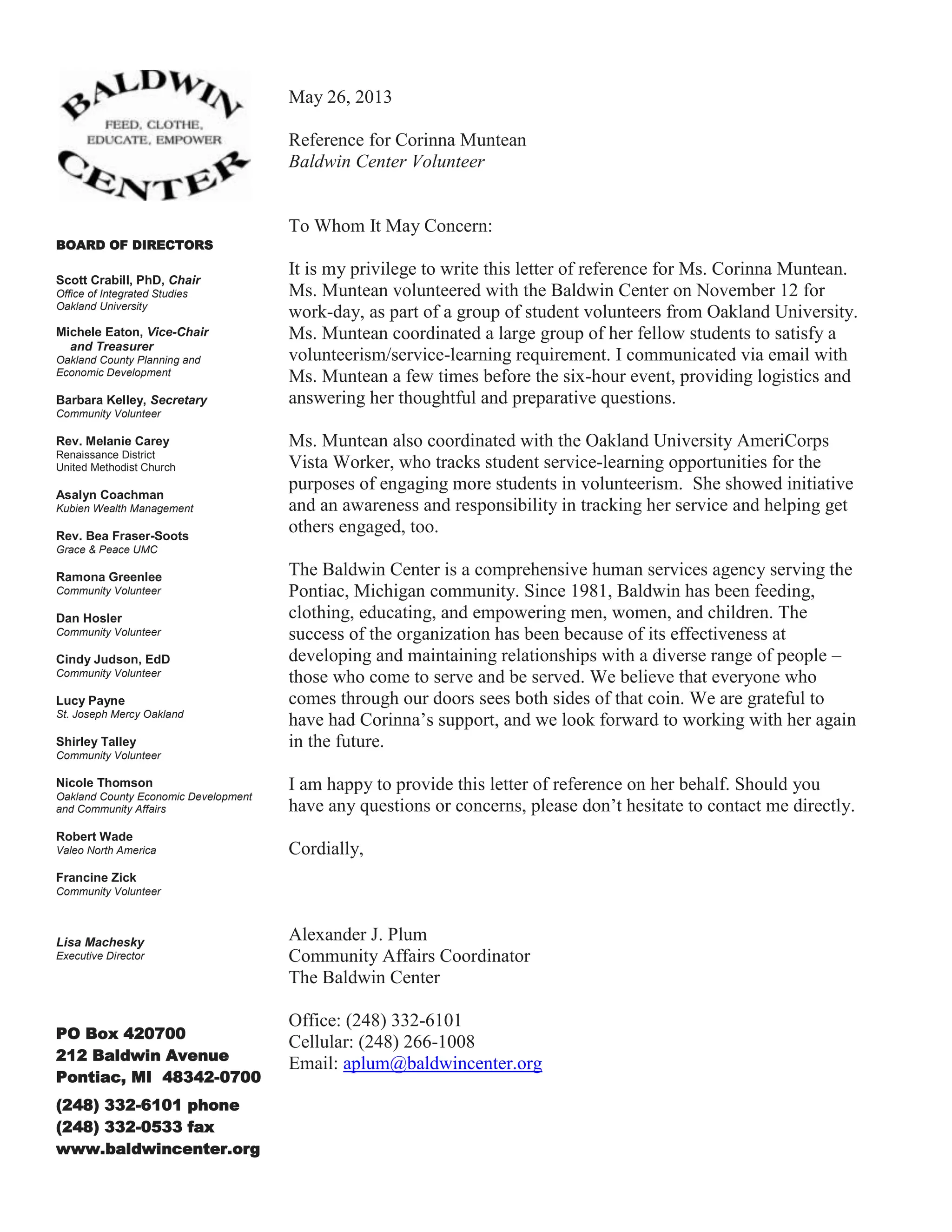 Letter of Recommendation | DOCX