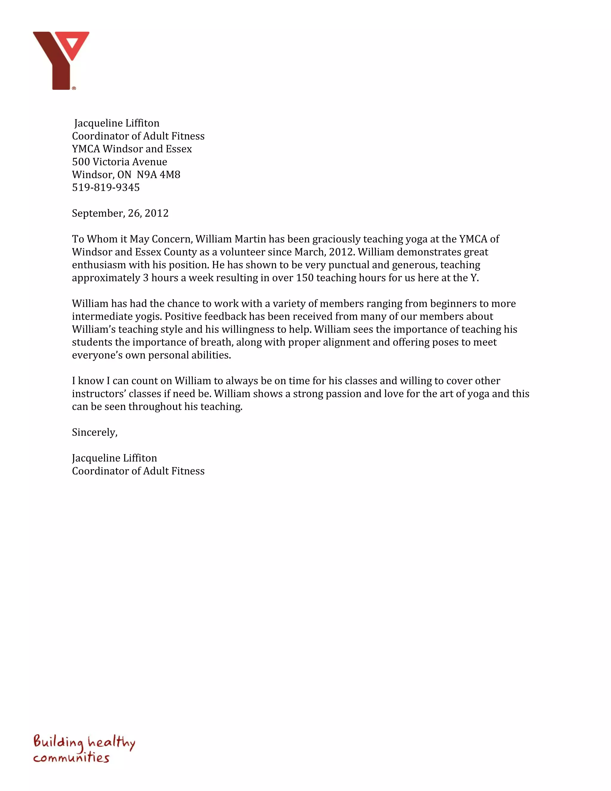 Reference letter jacqueline m2013 | PDF