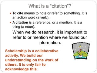 Reference lists and citations mla version | PPT
