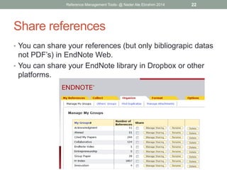Reference Management and Citation | PPT