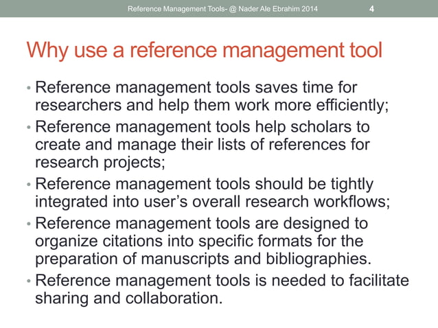Reference Management and Citation | PPT