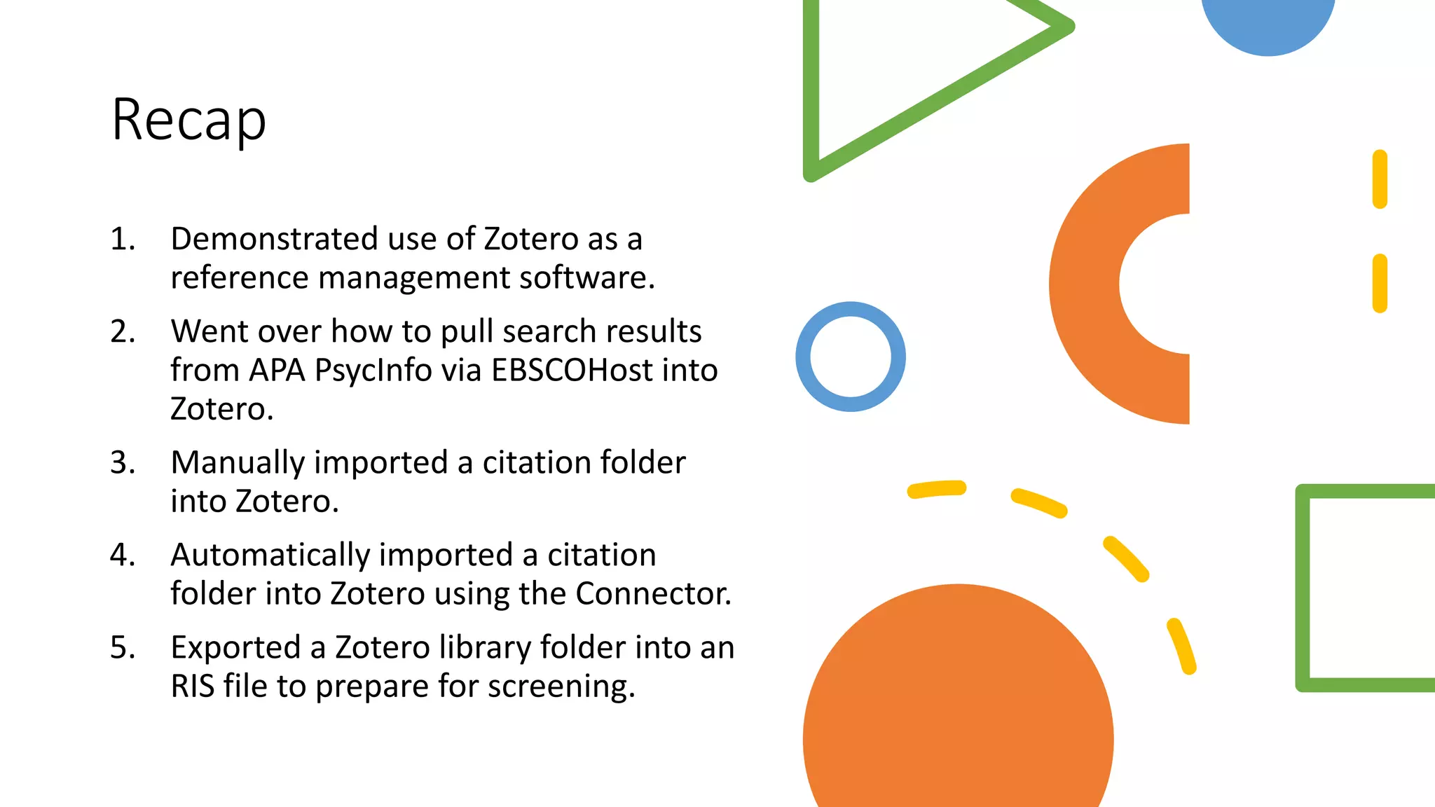 Reference Management in Zotero-1.pptx | Computer Software and Applications | Computing
