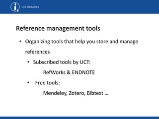 Reference management tools | PPTX
