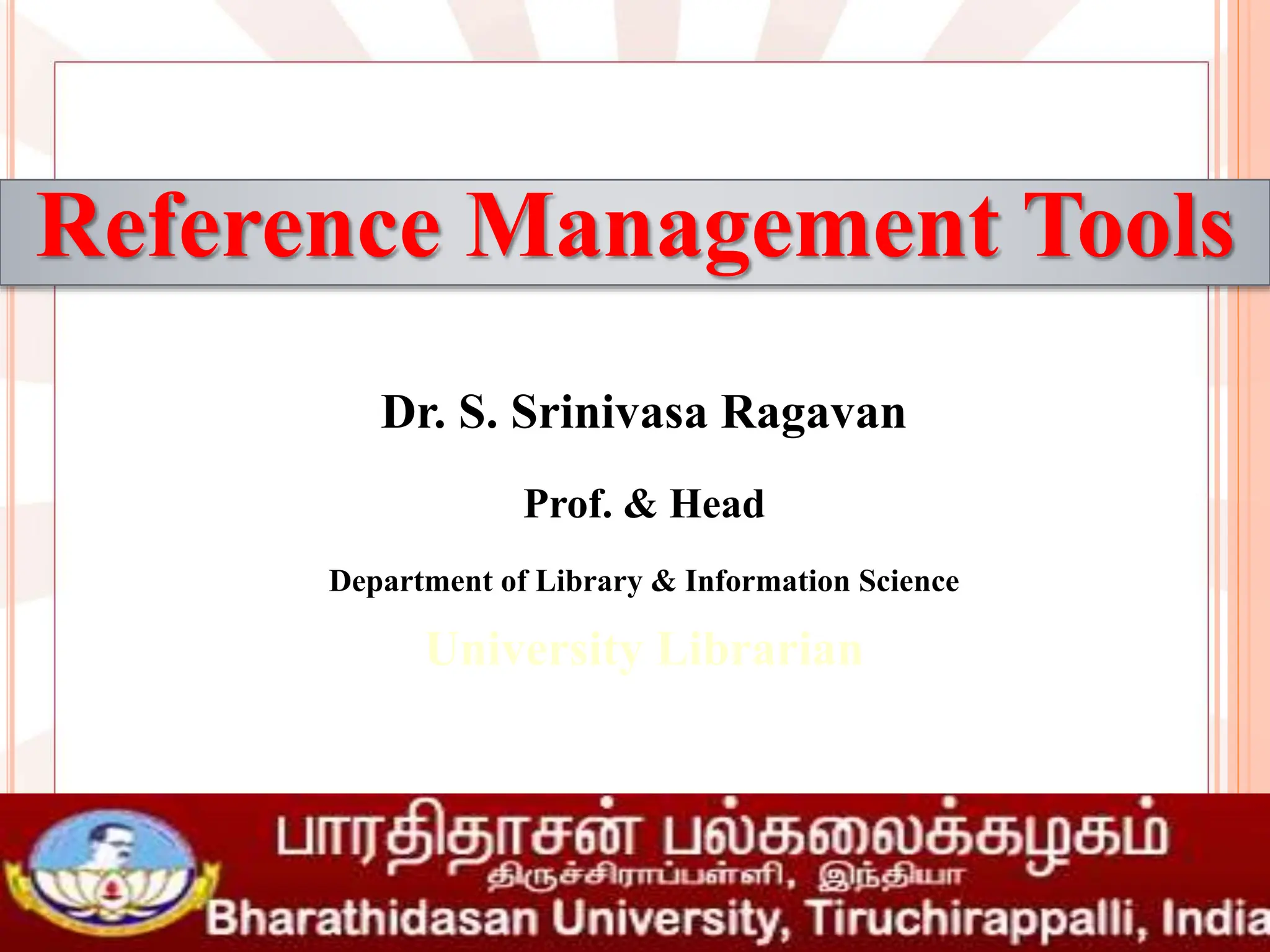 Reference management tools for academicc | PPT