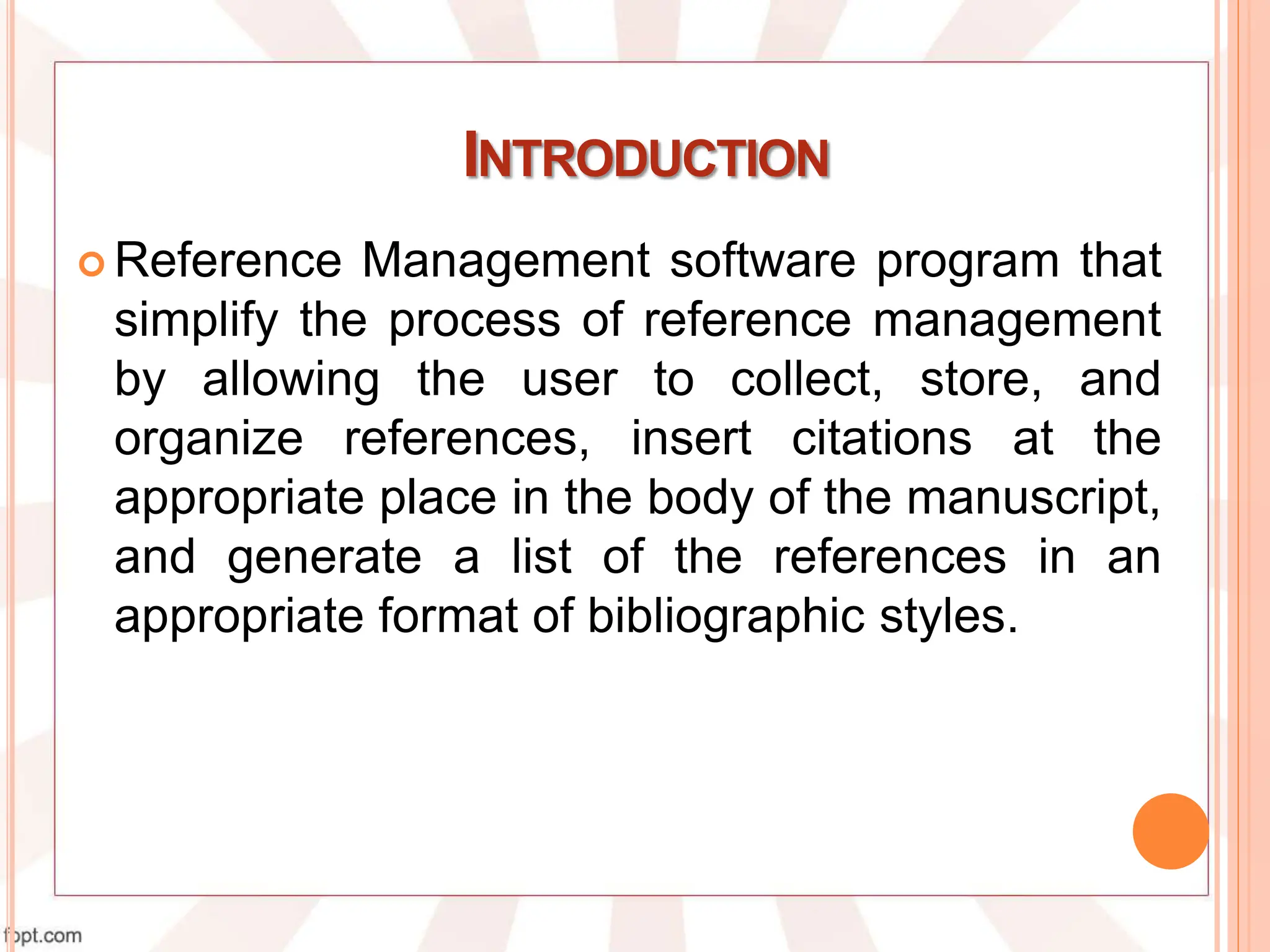Reference management tools for academicc | PPT