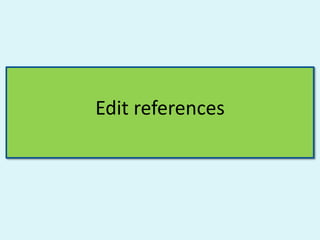 Reference management training workshop | PPTX