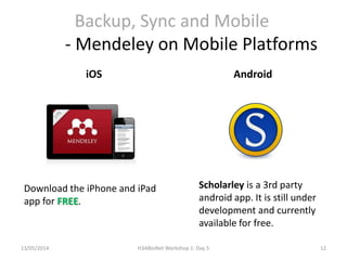 Reference management with mendeley | PPTX