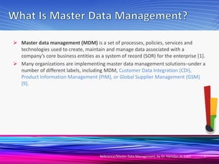 Reference master data management | PDF | Databases | Computer Software ...