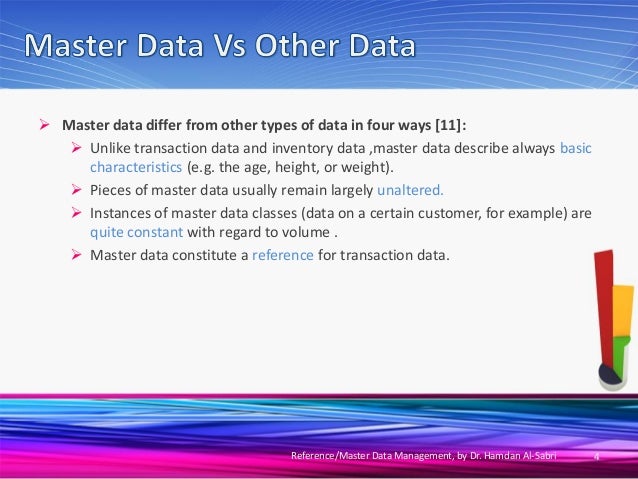 Reference master data management