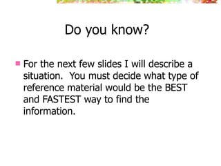 Reference materials powerpoint | PDF