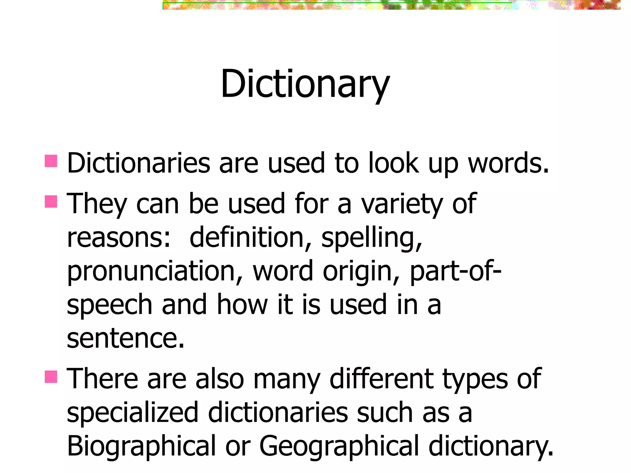 Reference Materials Powerpoint | PPT