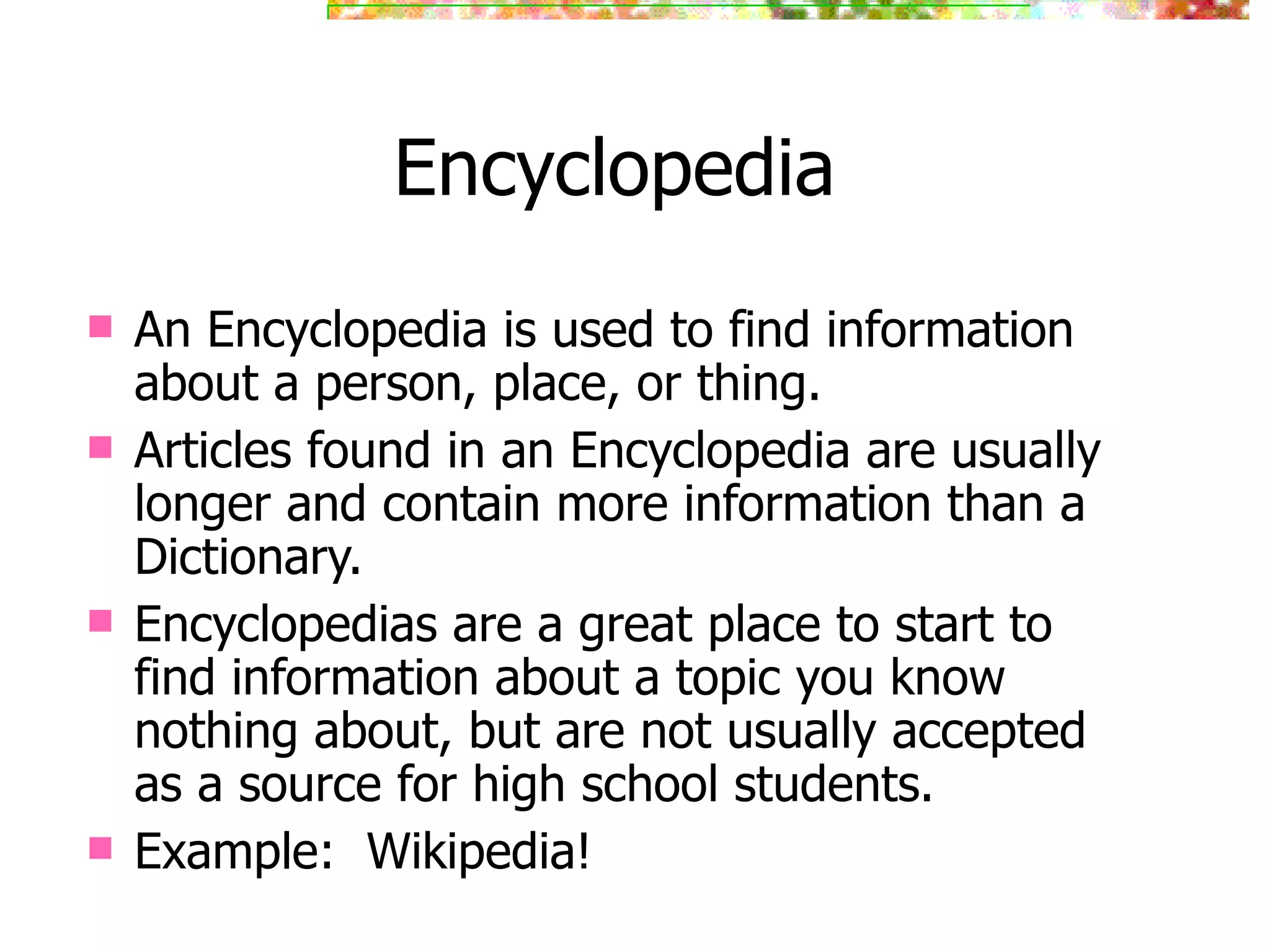 Reference Materials Powerpoint | PPT