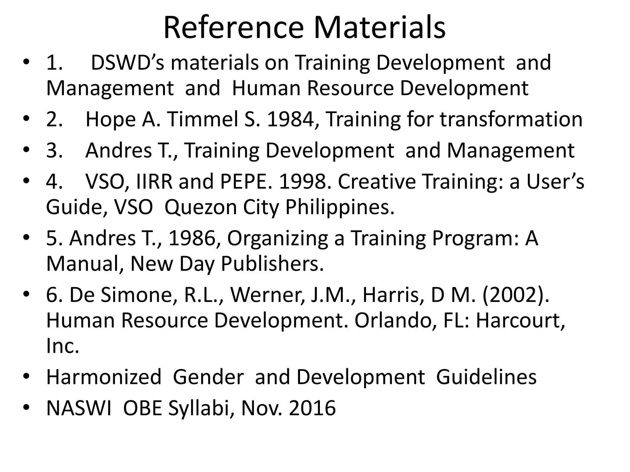 Reference Materials, training.pptx