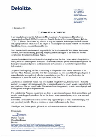 Reference from head of consulting, Deloitte 2011 | PDF