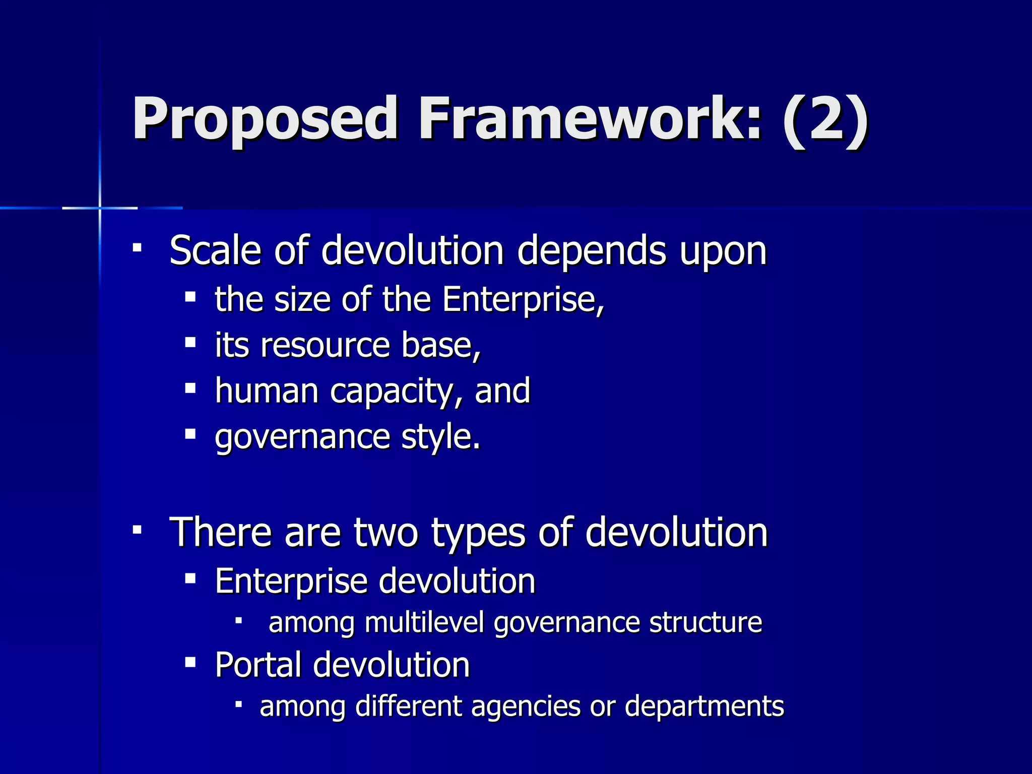 Reference model for devolution in e governance | PPT