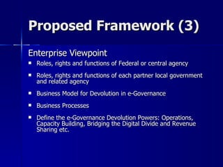 Reference model for devolution in e governance | PPT